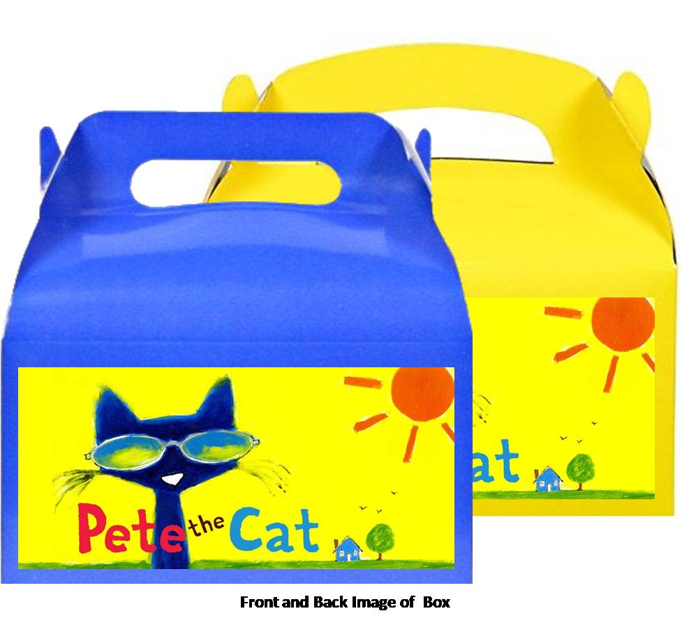 Pete The Cat Treat Favor Boxes, 8 Per pack, Measures 8x5x3 inches Made ...