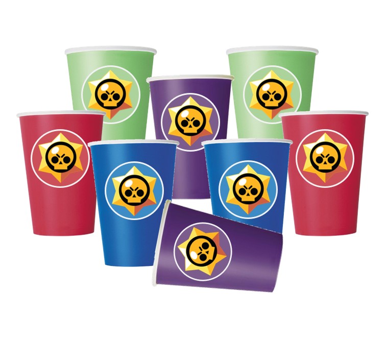 Brawl Stars Party Cups, 8 pack, 9oz Paper Cups, Ships from USA – Party ...