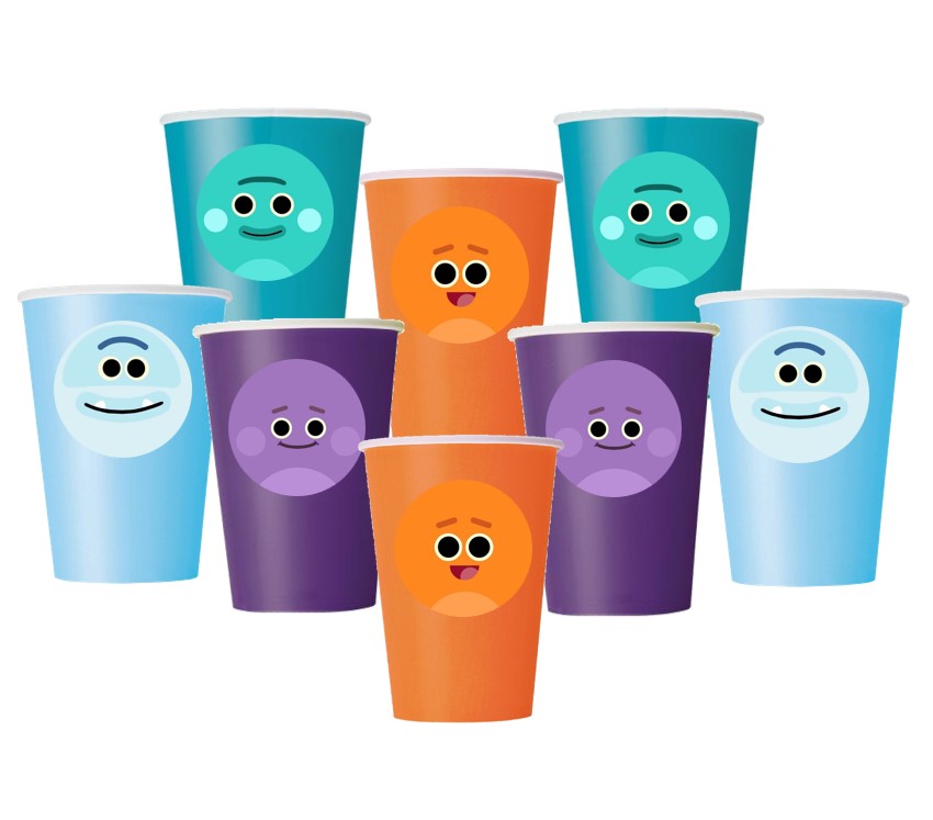 8pc Bumble Nums Party Paper Cups – Party Mania USA