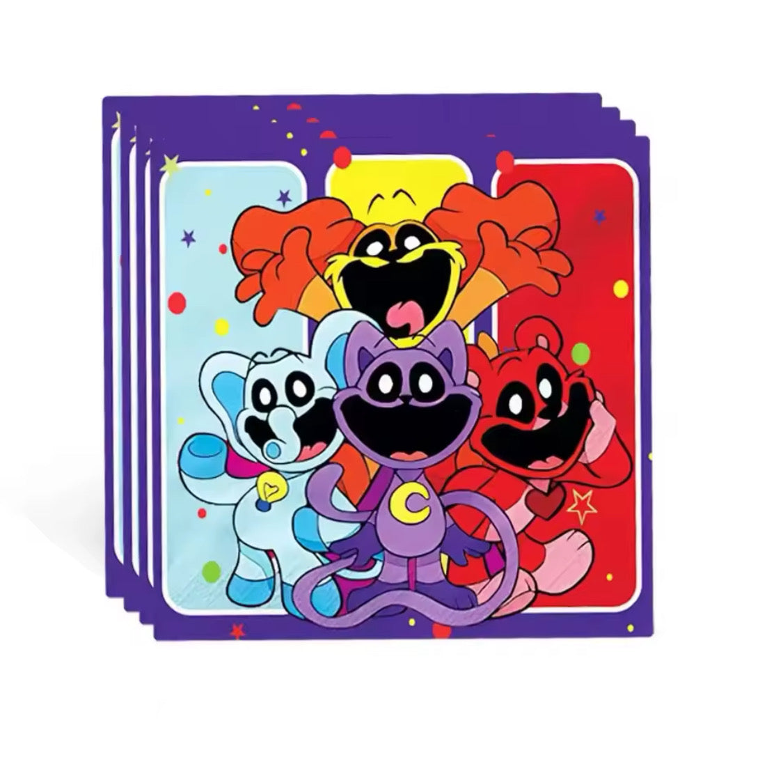 10 Smiling Critters Napkins, Party Supplies – Party Mania USA