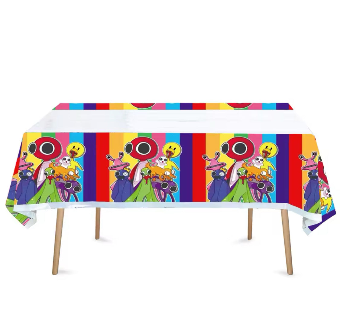 Rainbow Friends Plastic Tablecover or Backdrop, 3.5ft x 6ft – Party ...