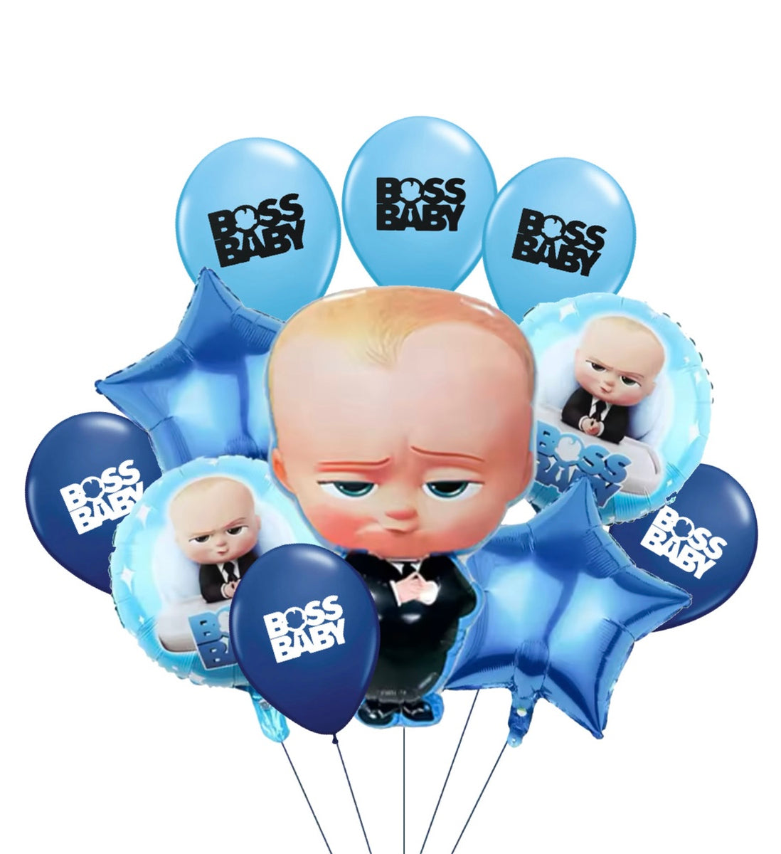 Huge 10pc Boss Baby Balloon Bouquet Set, Ships from USA – Party Mania USA