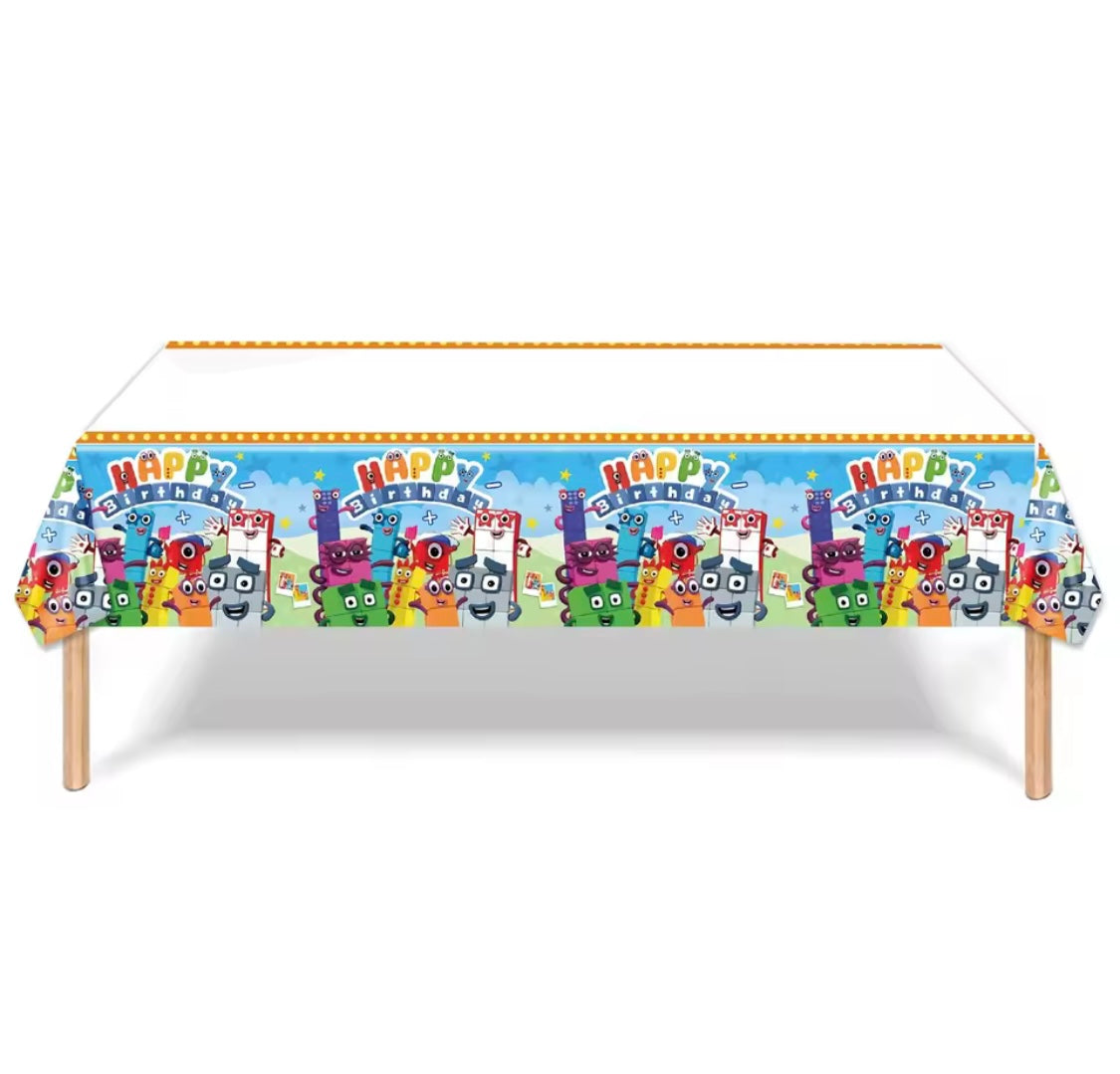 Numberblocks Plastic Table cover, 3.5ft x 6ft – Party Mania USA