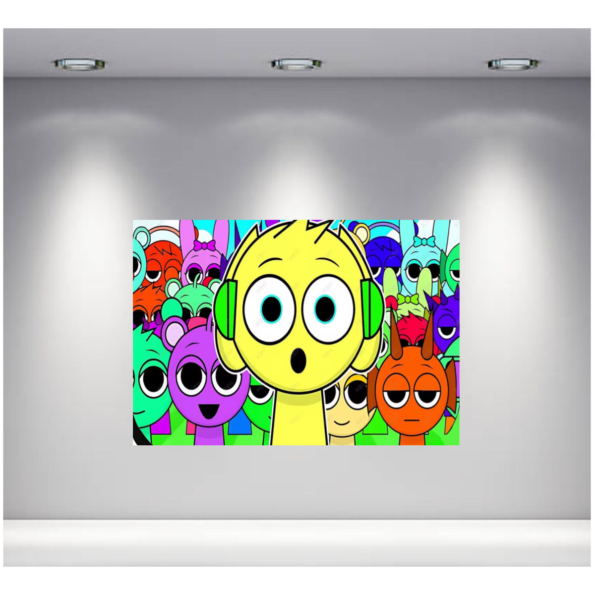 Sprunki Incredibox Backdrop 3.3ft x 5ft, made from vinyl – Party Mania USA