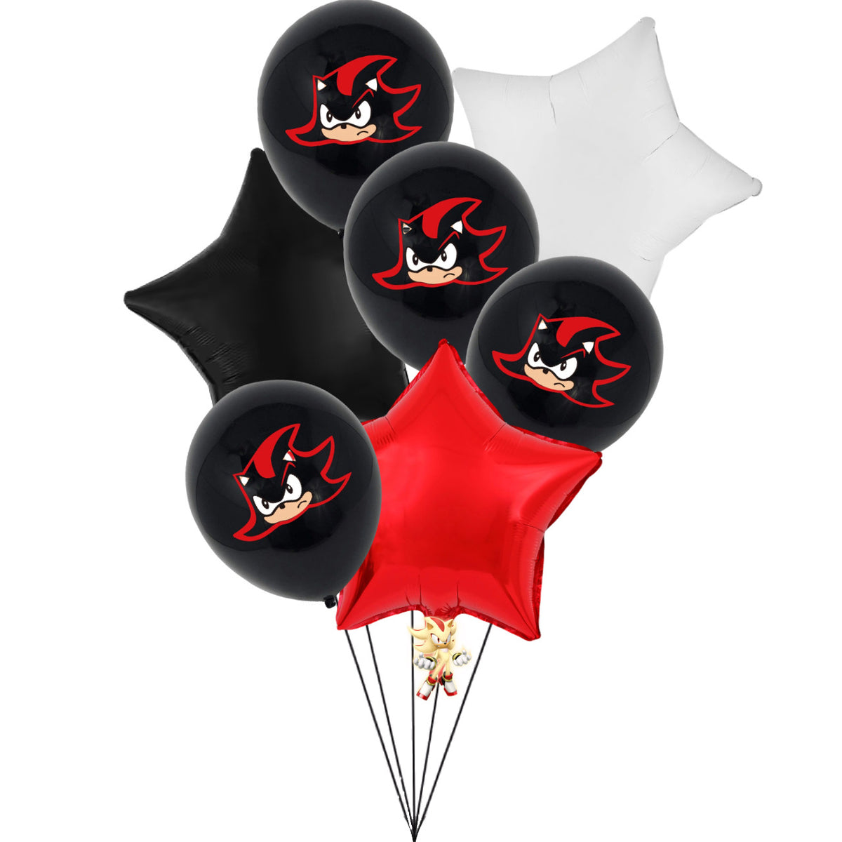 Shadow the Hedgehog Balloons, 8pc Set – Party Mania USA