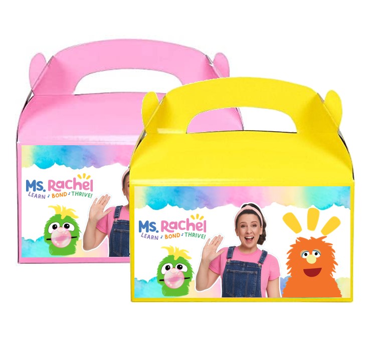 8 Pack Ms Rachel Girl Favor Treat Boxes, Party Supplies – Party Mania USA
