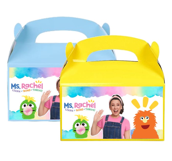 8 Pack Ms Rachel Boy Favor Treat Boxes, Party Supplies – Party Mania USA