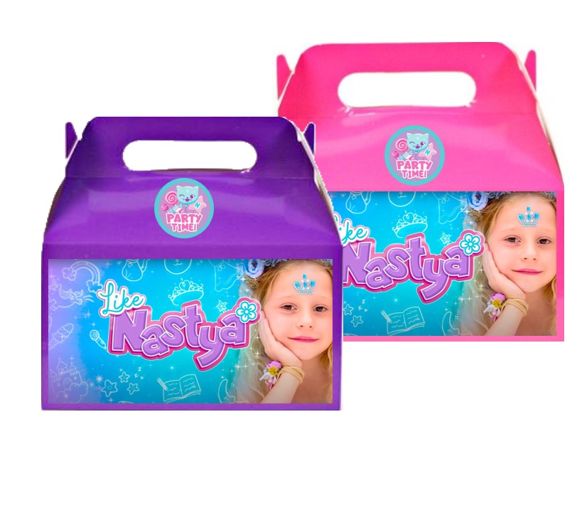 8 Pack Nastya Treat Favor Boxes – Party Mania USA
