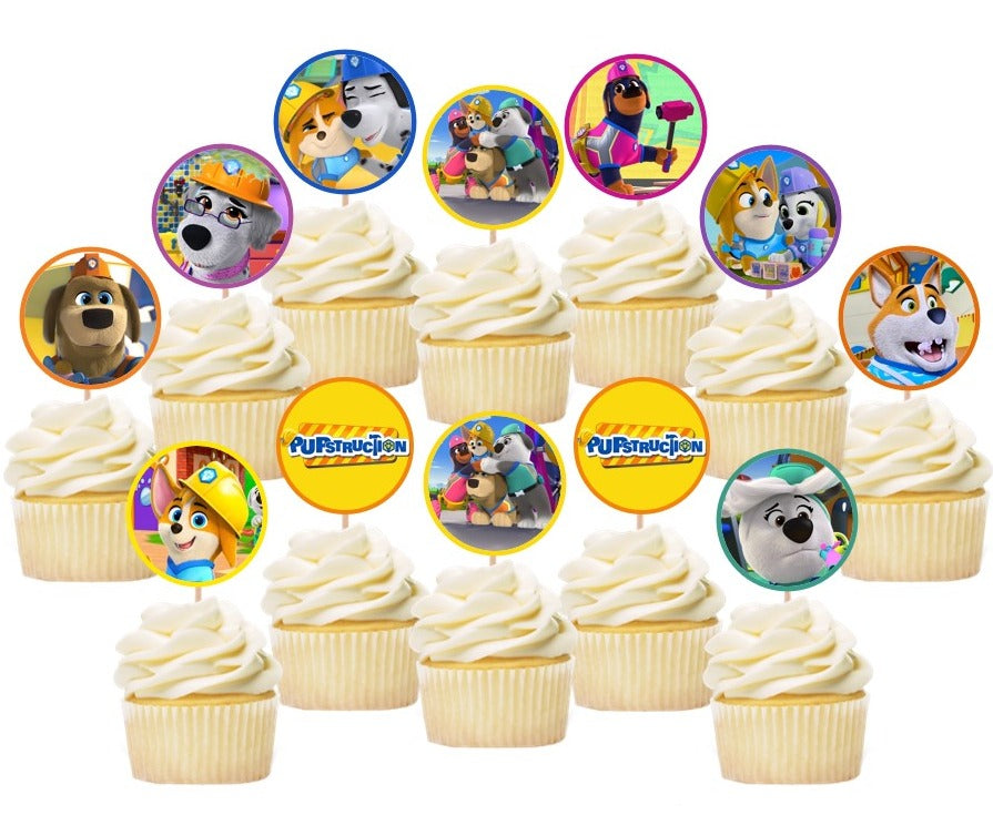 Pupstruction Cupcake Toppers – Party Mania USA