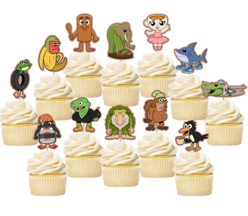 Italian Brainrot Cupcake Toppers, Handmade in the USA, Available in 12 ...