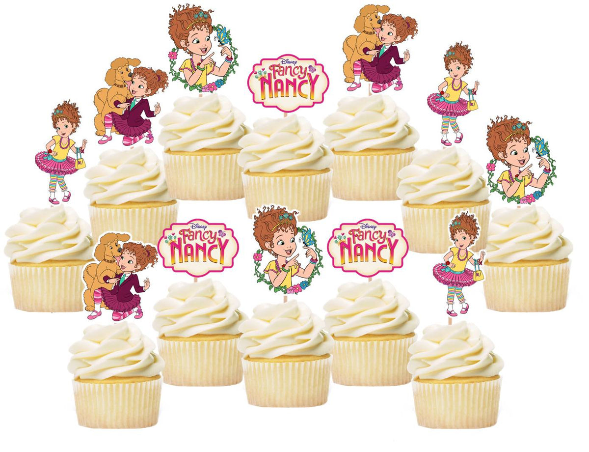 Fancy Nancy Cupcake Toppers – Party Mania USA