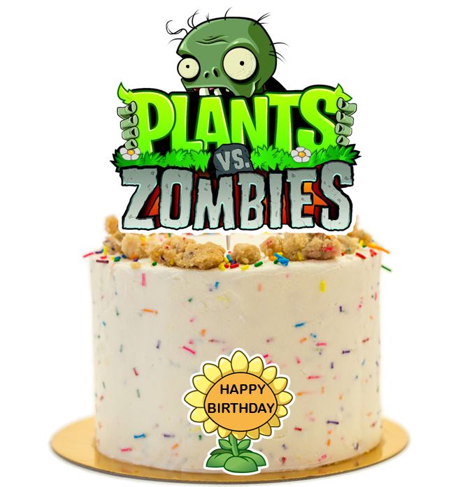 Plants Vs Zombies Birthday Cake Ideas Ready Stock Plan Vs Zombie Cake