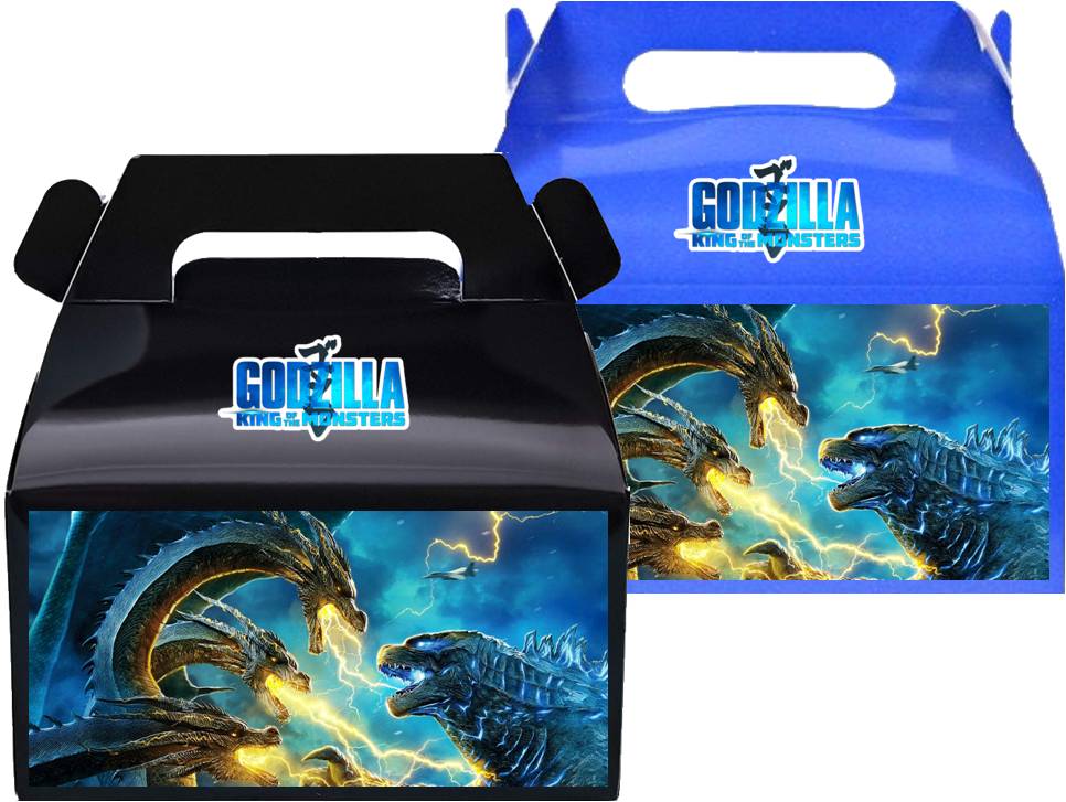 8 Pack Godzilla Favor Treat Boxes Blue and Black – Party Mania USA