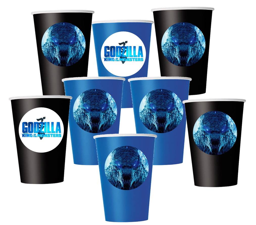 Godzilla Party Cups, 8 pack, 9oz Paper Cups, Ships from USA – Party ...