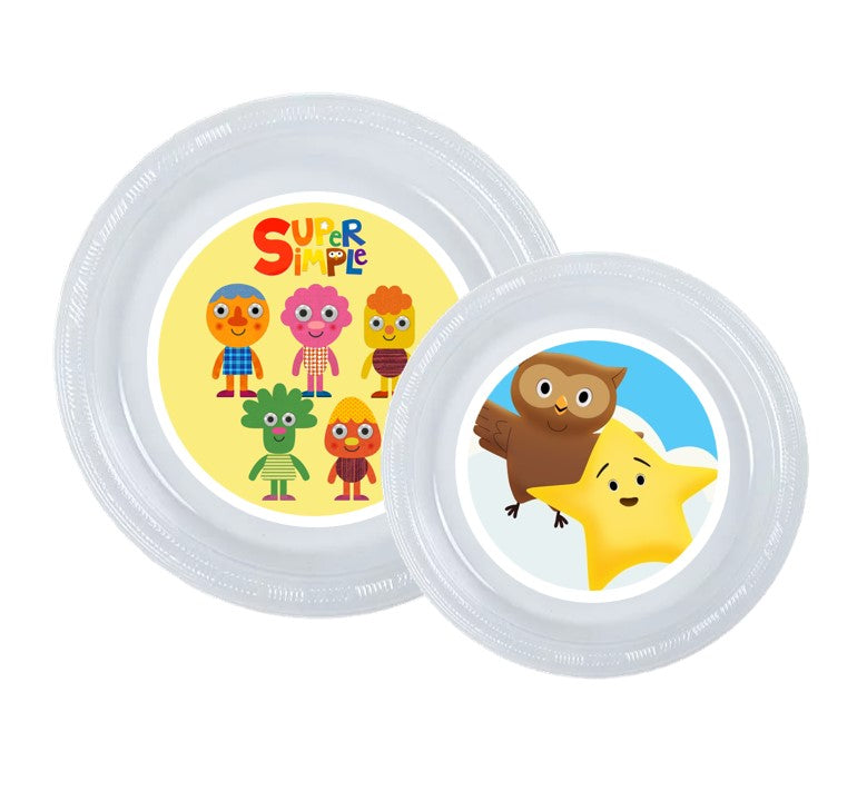 8pk Super Simple Songs Clear Plastic Disposable Party Plates, Choose S ...